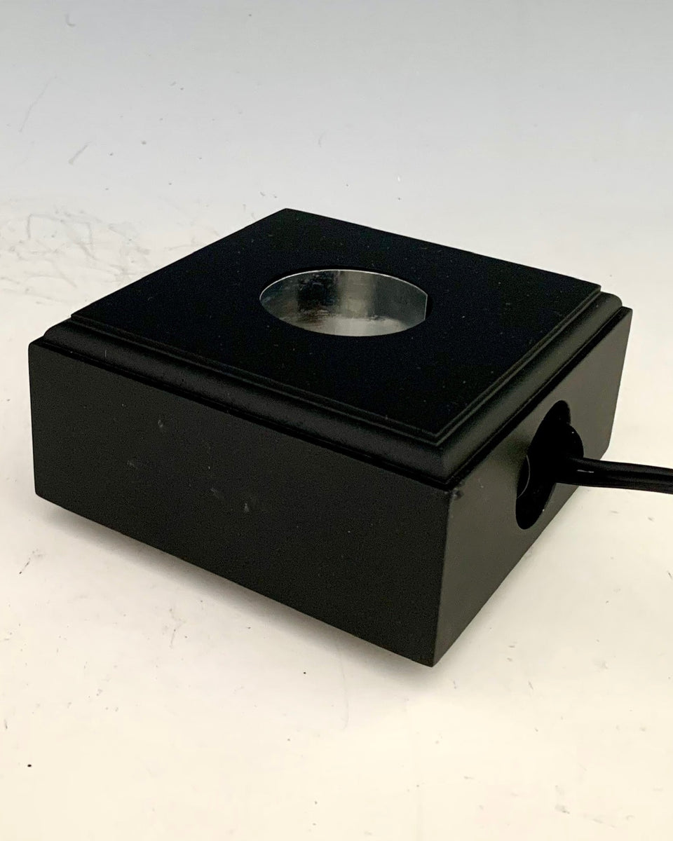 Square Light Base: Black – Prairie Fire Glass