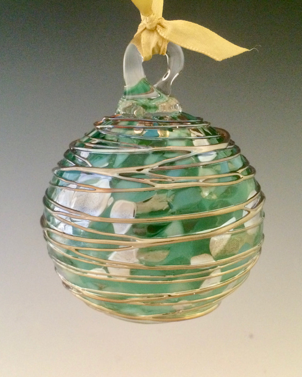 Green Gold Wrapped Mini – Prairie Fire Glass