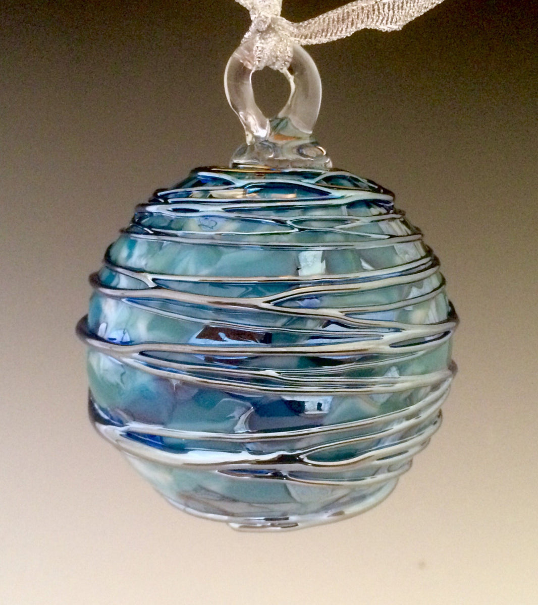 Blueberry Silver Wrapped Mini – Prairie Fire Glass